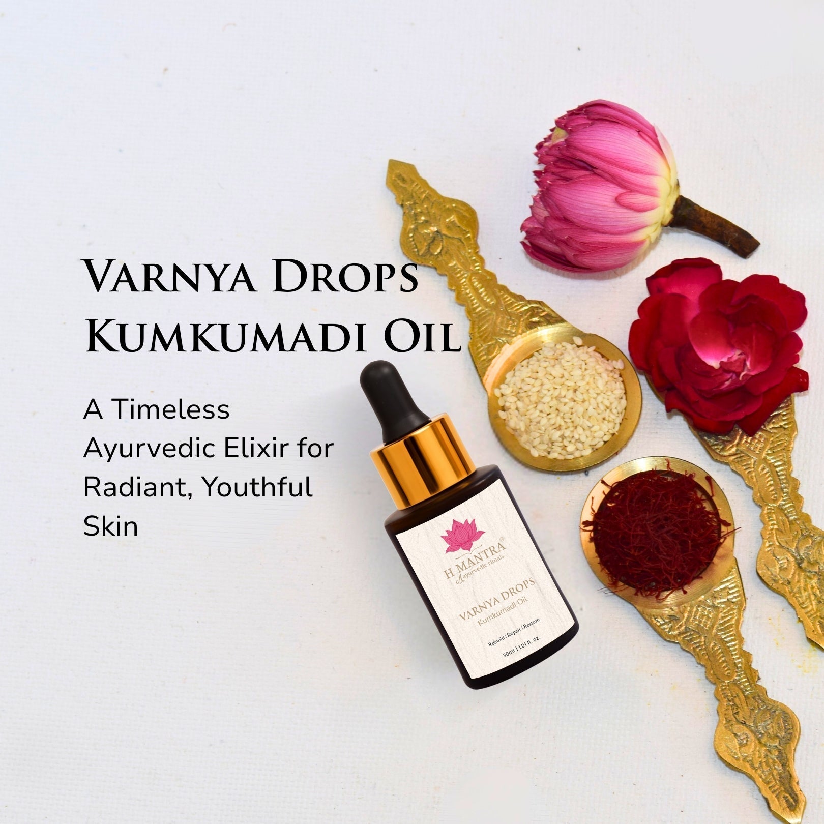 Varnya Drops Kumkumadi Oil: A Timeless Ayurvedic Elixir for Radiant, Y ...